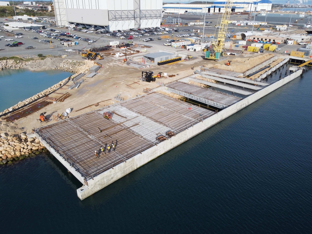 Australian Marine Complex Wharf 1 Extension Completion | Geomarine